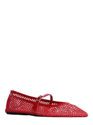 BLACK SUEDE STUDIO Mika Mary Jane Flat - Cherry Mesh