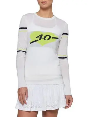 L'ETOILE SPORT 40-love Knit Pullover - White