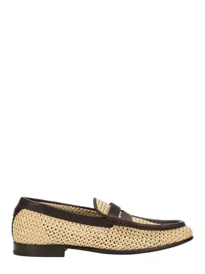 Dolce & Gabbana Raffia Loafers - Neutrals