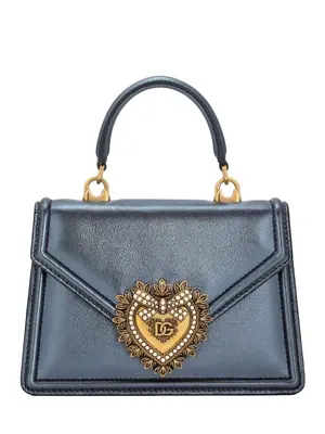 Dolce & Gabbana Dolce & Gabbana Small Devotion Leather Bag Blue