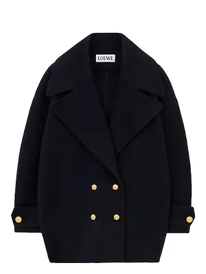 LOEWE LOEWE Pebble Button-Embellished Wool Coat