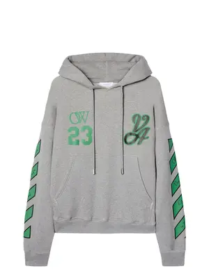 Off-White Varsity Skate Hoodie - Grey