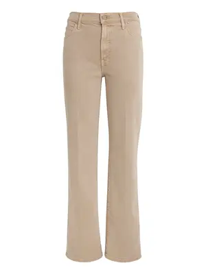 MOTHER The Kick It Straight Leg Jeans Beige