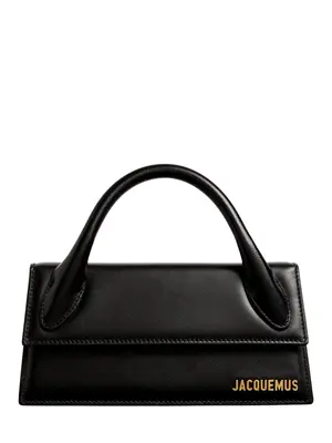 Jacquemus Leather Le Chiquito Long Top-handle Bag - Black