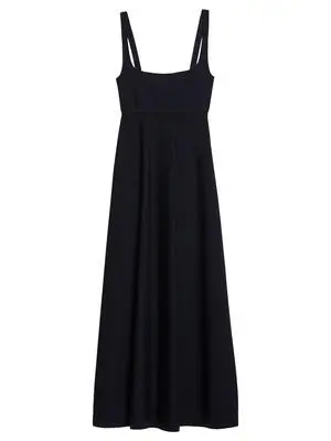 Scanlan Theodore CREPE KNIT SQUARE NECK DRESS Navy