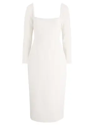 Oddmuse Embellished Midi Dress - White