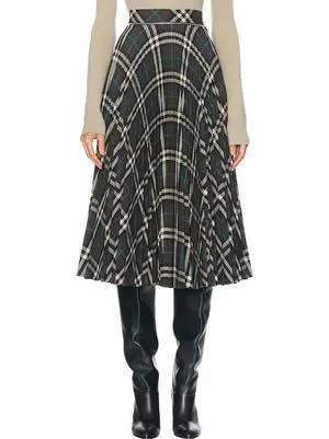 Burberry Pleated Midi Skirt - Snug Ip Check