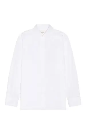 Saint Laurent Chemise Col Monsieur In White - Blanc