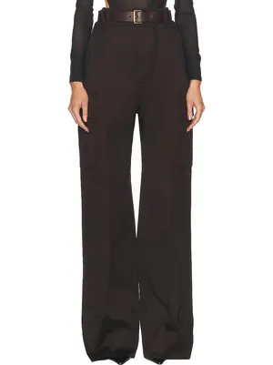 Saint Laurent Wide Leg Pant - Marron Vintage