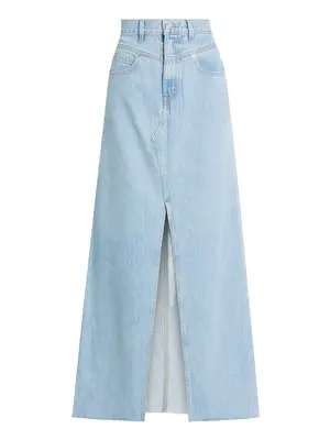 SLVRLAKE Dallas Denim Maxi Skirt - Light Denim