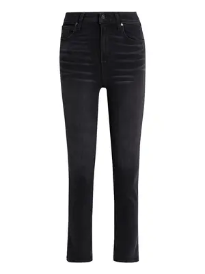 Paige Sarah High-rise Slim-leg Jeans - Charcoal