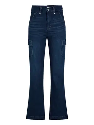 Paige Dion High-rise Flared Jeans - Dark Denim