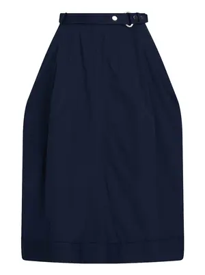 3.1 Phillip Lim Cotton Oxford Midi Skirt - Navy