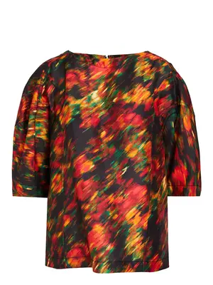 3.1 Phillip Lim Printed Satin-twill Top - Red