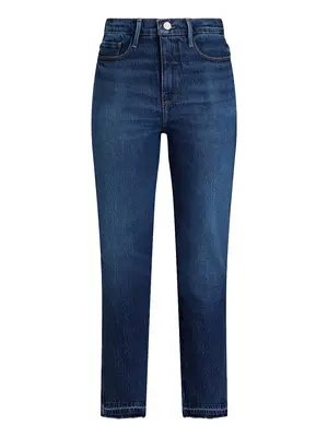FRAME Le Sylvie Cropped Straight-leg Jeans - Dark Denim