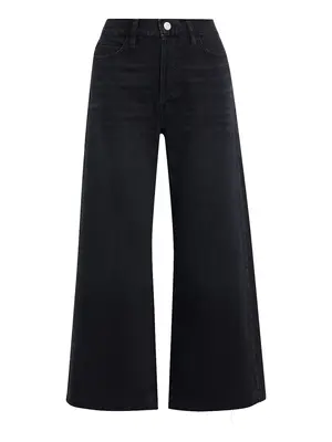 FRAME High-rise Wide-leg Jeans - Black