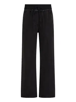 3.1 Phillip Lim Frayed High-rise Straight-leg Jeans - Black