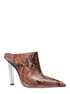 MICHAEL KORS Michael Kors Halle Snake Embossed Leather Mule Pump