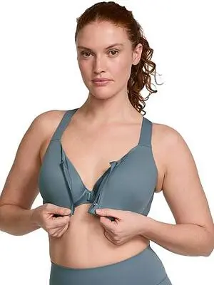 Victoria's Secret Vsx Knockout™ Front-close Sports Bra - Grey