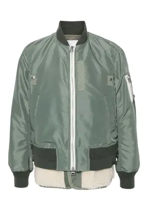Sacai Twill Bomber Jacket - Green