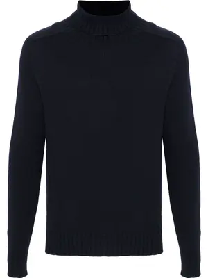 Eric Bompard Hammer-sleeve Round-neck Sweater - Blue