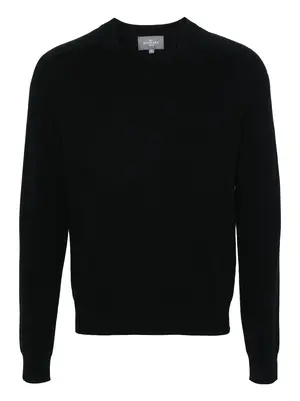 Eric Bompard Hammered V-neck Sweater - Black