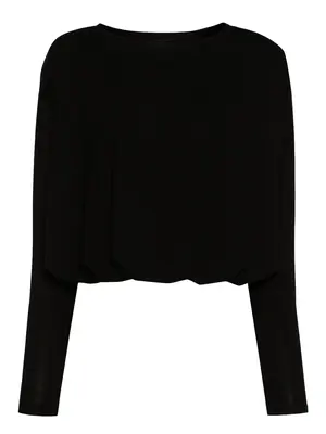 Pinko Draped Jersey T-shirt - Black