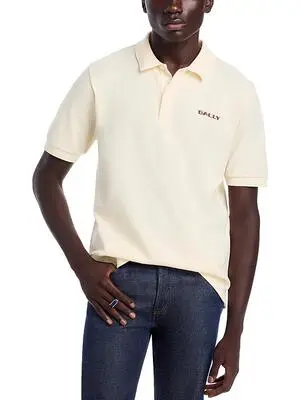 Bally Regular Fit Embroidered Logo Polo - Bone