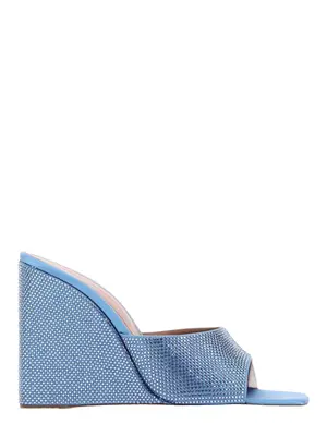 Amina Muaddi 95mm Lupita Sandals - Blue