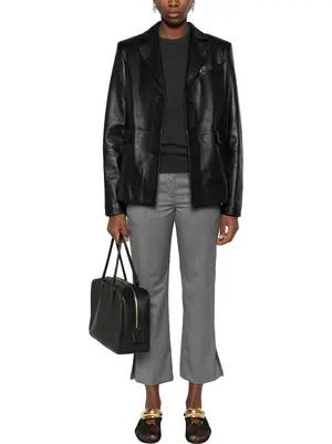 Loulou De Saison Loulou Studio Aldo Lambskin Blazer - Black