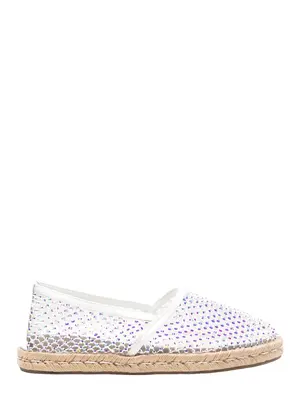 LE SILLA Gilda Crystal-embellished Espadrilles - White