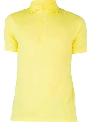 Fedeli Fine-knit Polo Shirt - Yellow