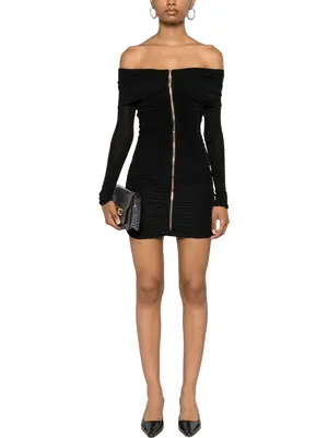 Elisabetta Franchi Lurex Mini Dress - Black
