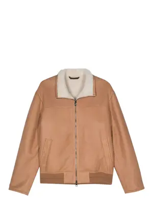 MANZONI 24 Leather Jacket - Neutrals