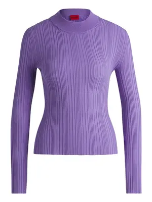 Hugo Ribbed-knit Jumper - Purple