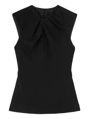 JIL SANDER Pleat-detailing Sleeveless Top - Black