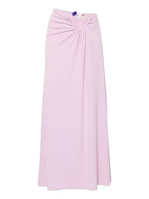 Christopher Esber Tri-crystal Ruched Maxi Skirt - Pink