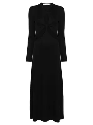 Christopher Esber Open Twist Anglaise Dress - Black
