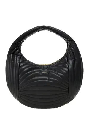 FERRAGAMO Quilted Hobo Bag - Black