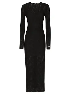 Dolce & Gabbana Lace Maxi Dress - Black