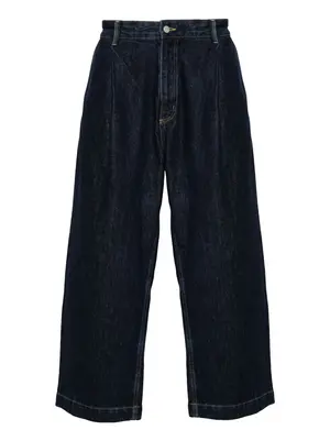 Studio Nicholson Pleated Denim Jeans - Blue