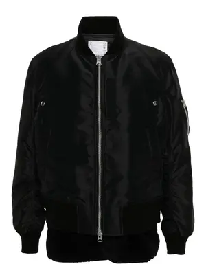 Sacai Twill Bomber Jacket - Black