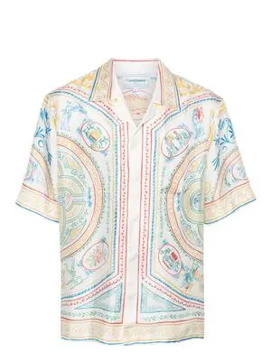 Casablanca Silk Cuban Shirt - White