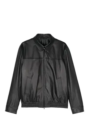 Brioni Lambskin Leather Jacket - Black