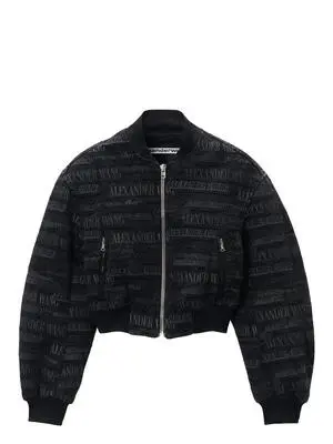 Alexander Wang Logo-embroidered Bomber Jacket - Black