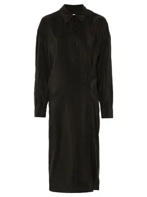 LEMAIRE LEMAIRE Twisted Straight-Collar Midi Dress