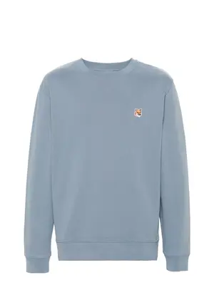 Maison Kitsuné Fox Head-patch Sweatshirt - Blue
