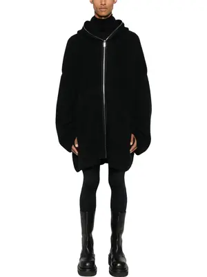 Rick Owens Drop-shoulder Hooded Jacket - Black