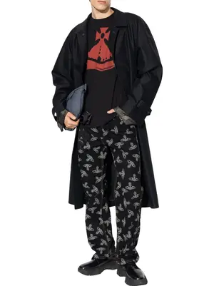 VIVIENNE WESTWOOD Orb-print Regular-fit Jeans - Black