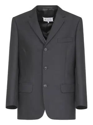 MAISON MARGIELA Single-breasted Wool Blazer - Black